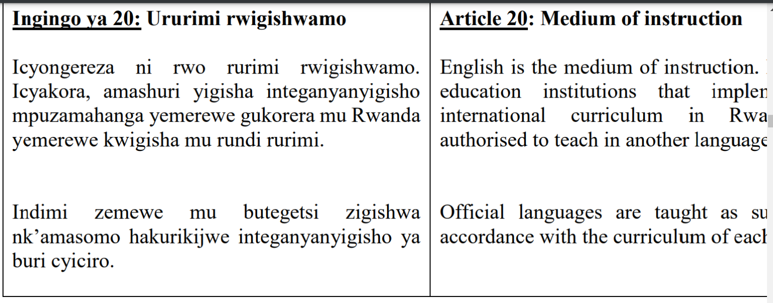 Musanze: Haribazwa niba itegeko rigena imitunganyirize y'uburezi ...